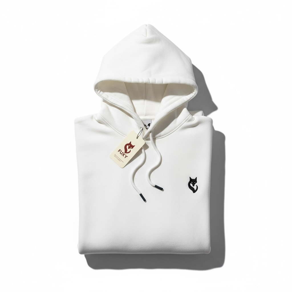 FUXY Essential Hoodie – Weiß Edition – FUXYWEAR